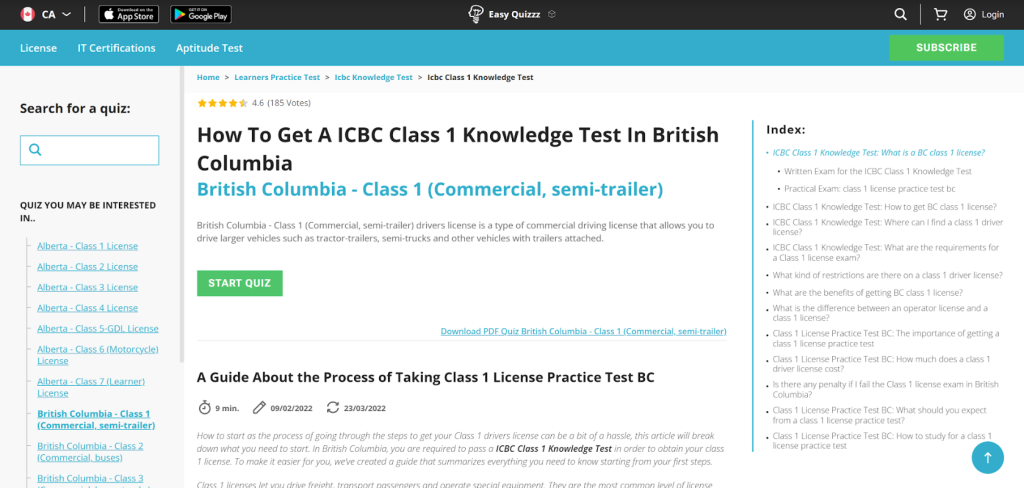Tips and Tricks For Passing the ICBC Class 1 Knowledge Test with Easy ...